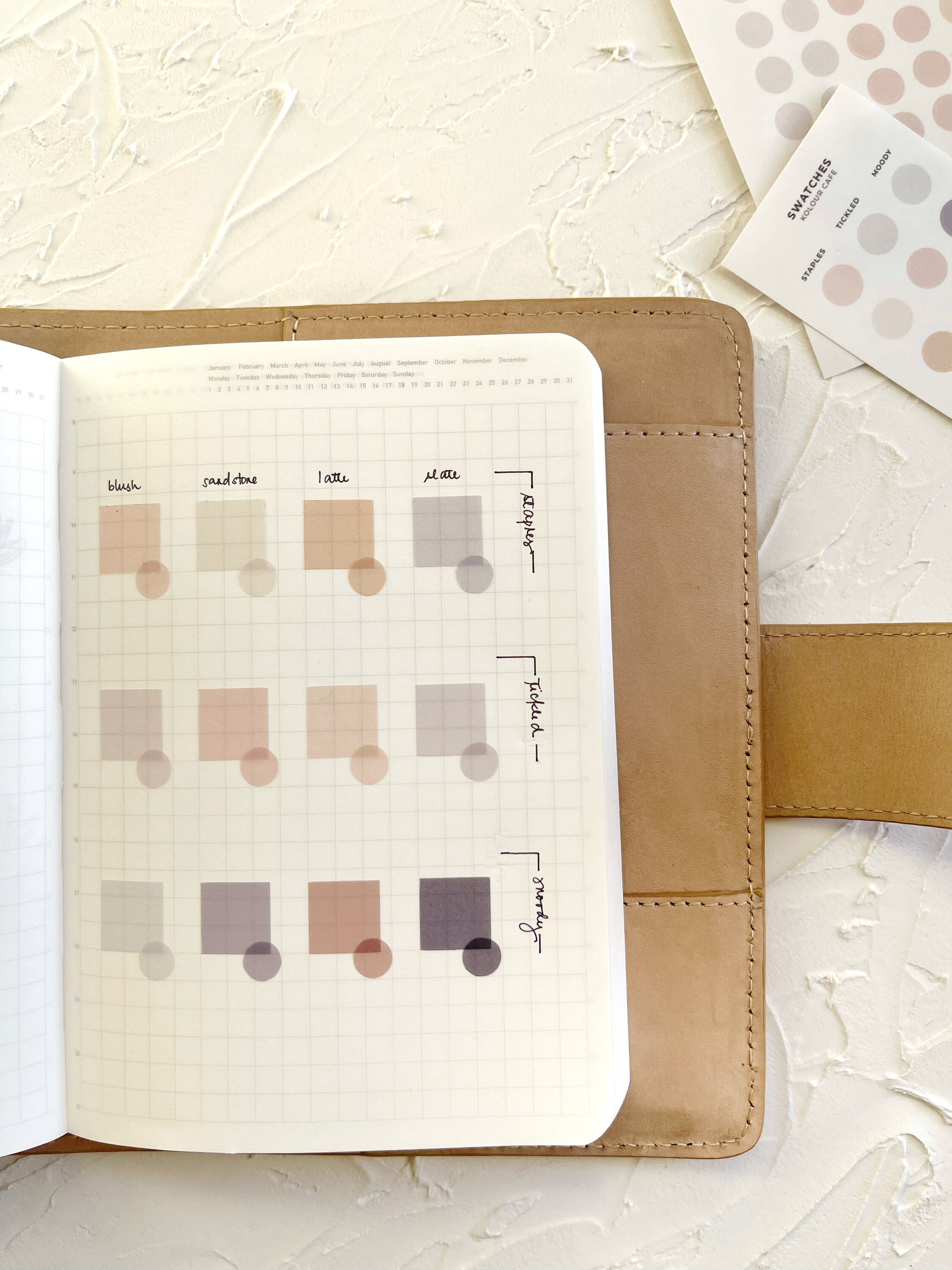 Planner Dot Stickers Tickled Neutral Pinks Matte - Etsy