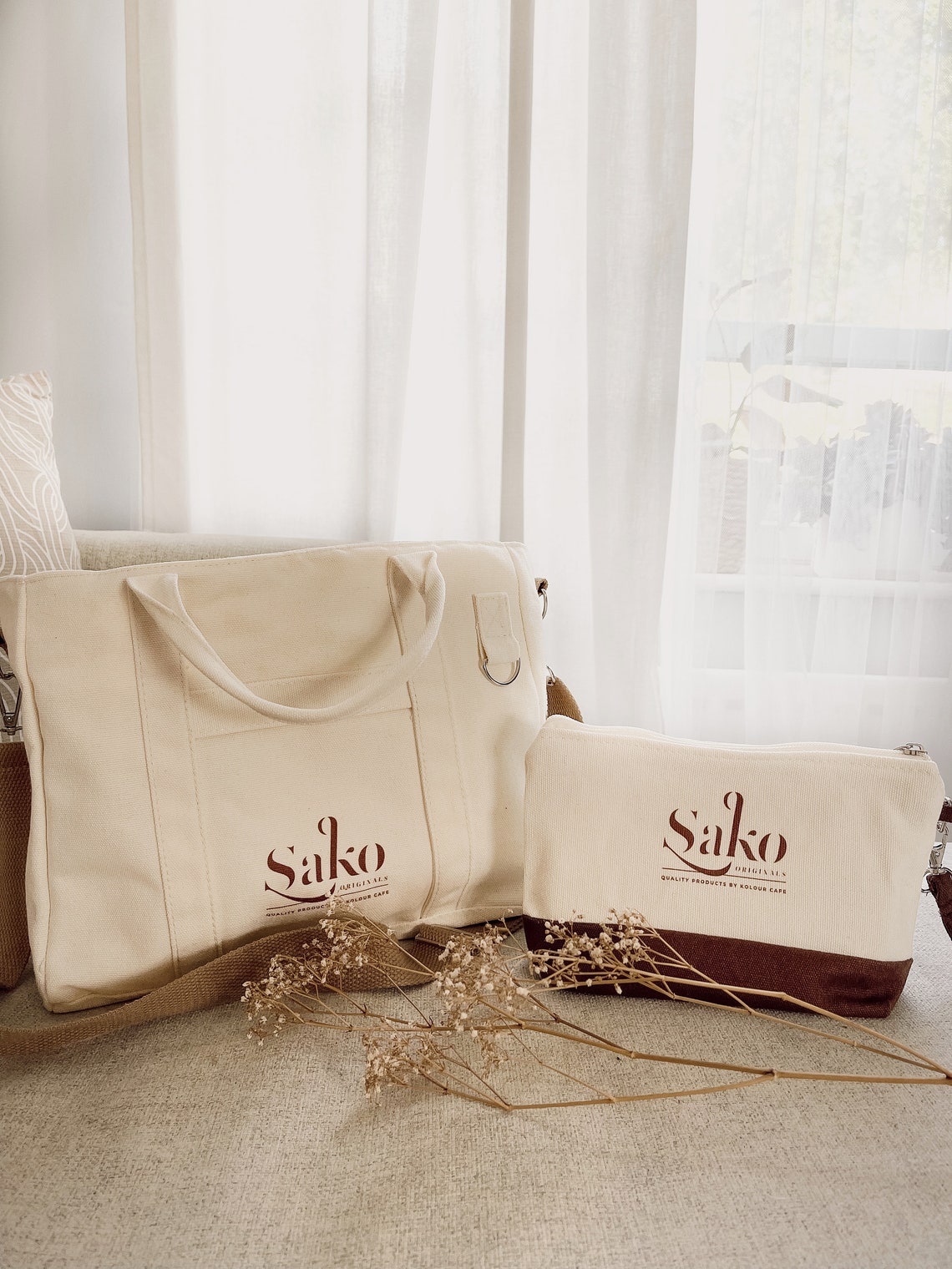 Planner Tote Bag Canvas Tote Bag Minimalist Kolour Kaddy - Etsy