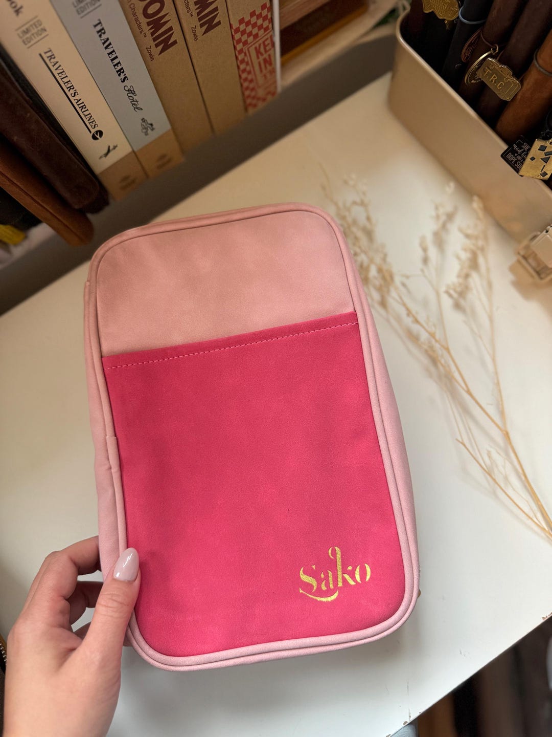 Sako Organizer and TN Pouch Faux Nubuck | Sorbet | Zipped Pencil Case ...