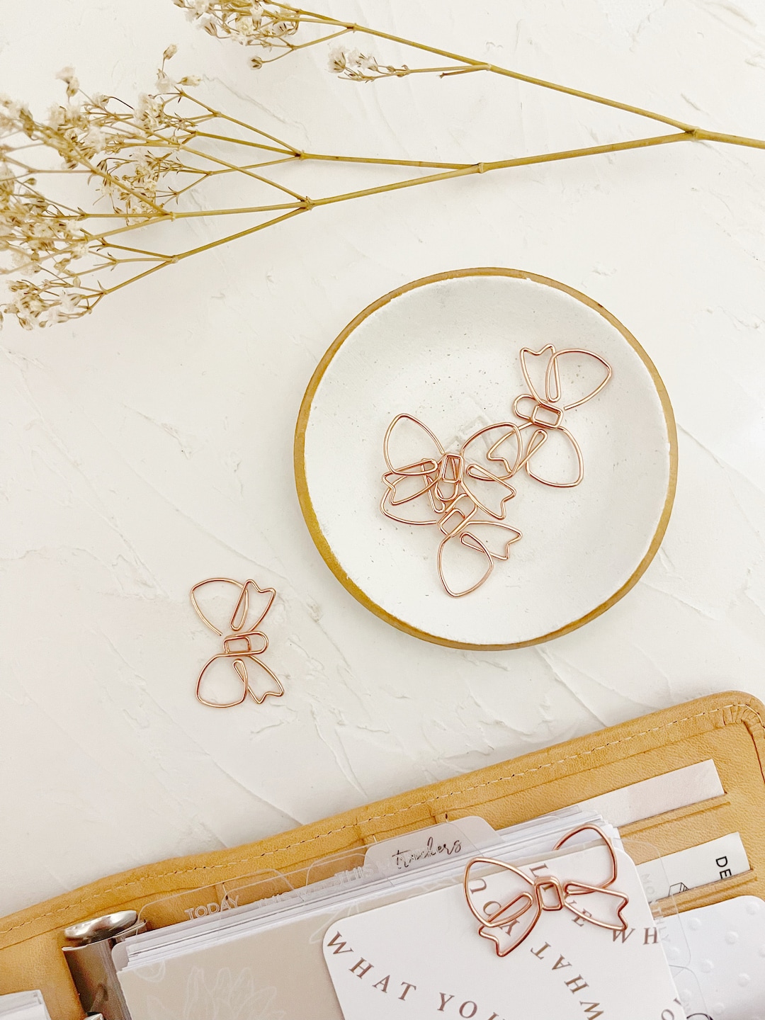 Cute Paperclip for Planners Bow Paperclip Pink Planner Accessories ...