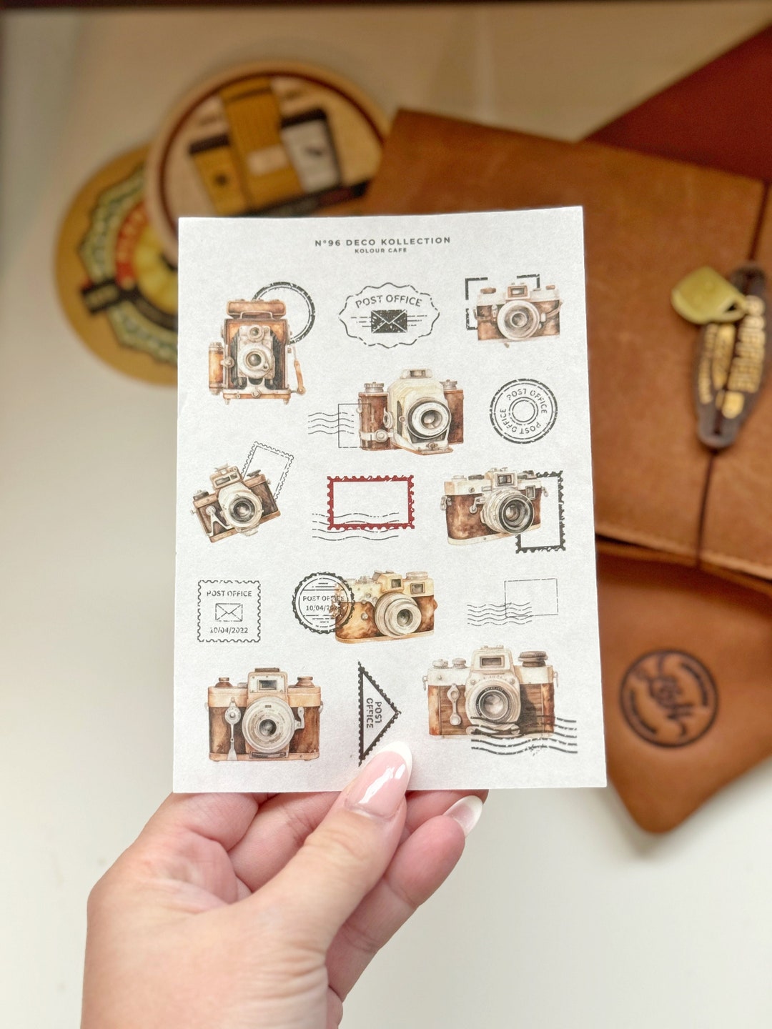 Vintage Cameras Sticker Sheet | Stamps Washi Sticker Style | for ...