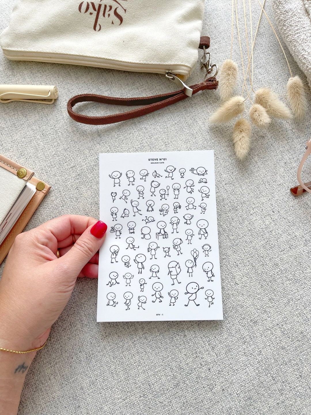 Journal Character Sticker Sheet Funny Deco Sticker for Weekly Planners ...