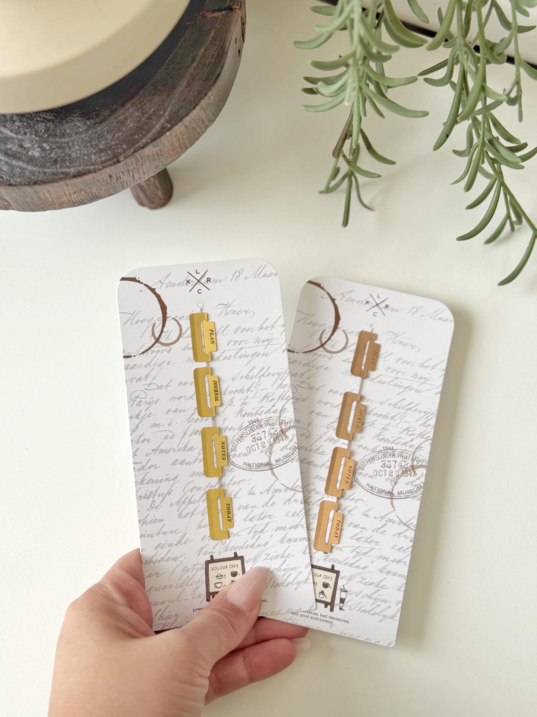 Brass Page Tabs Set | the BASICS Planner Tab Dividers L Gold and Rose ...