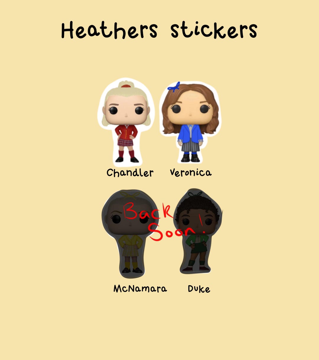 Heathers Custom Funko Stickers - Etsy