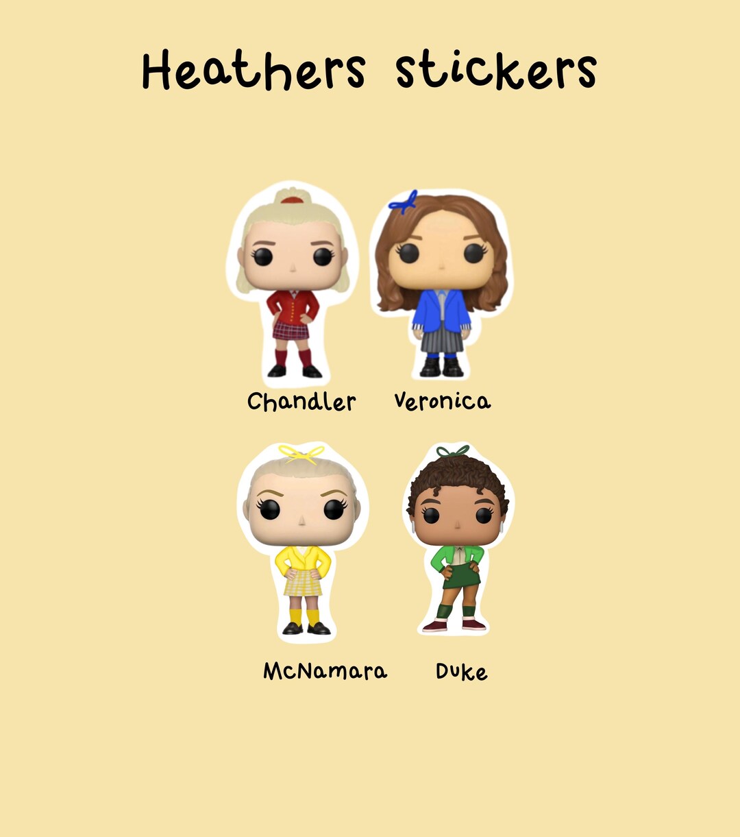 Heathers Custom Funko Stickers - Etsy