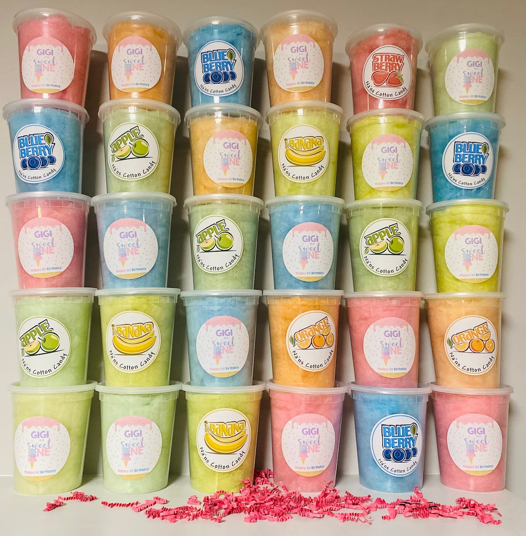 Package of 20 Cotton Candy Tubs 32oz -different Flavors - USA - Etsy