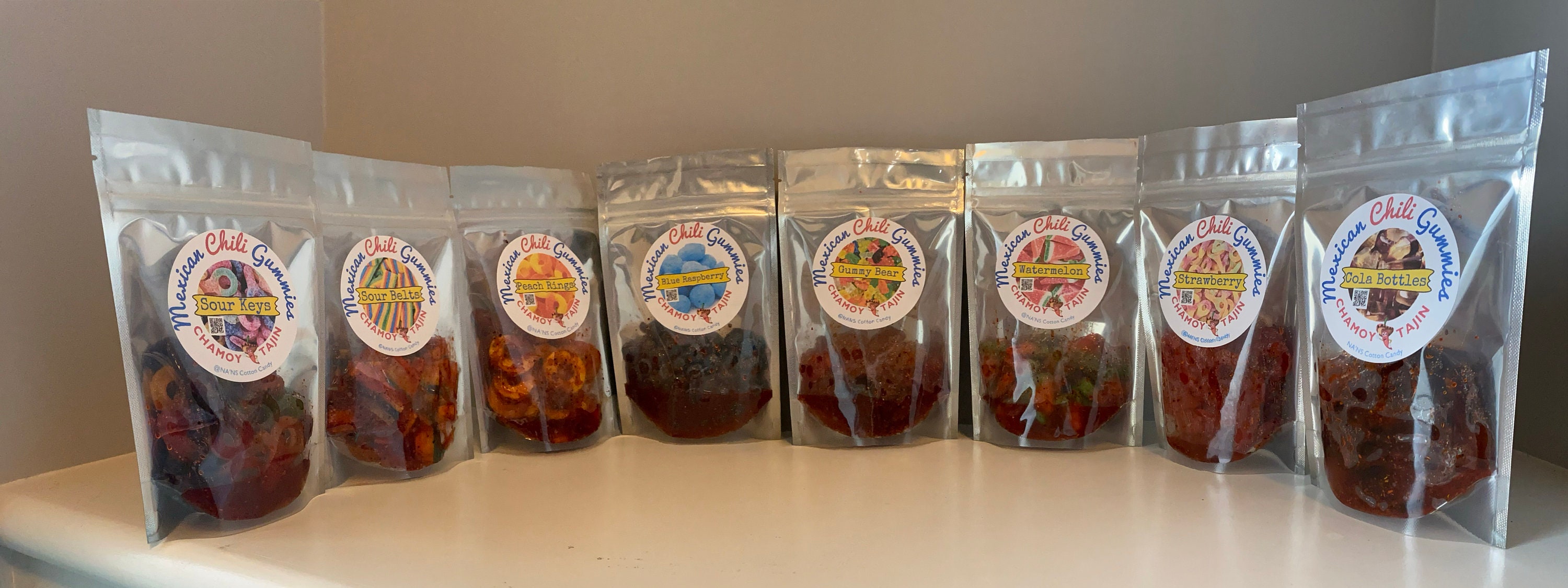 10 Bags 3 Oz Each Chamoy Tajin Mexican Candy - Etsy Canada