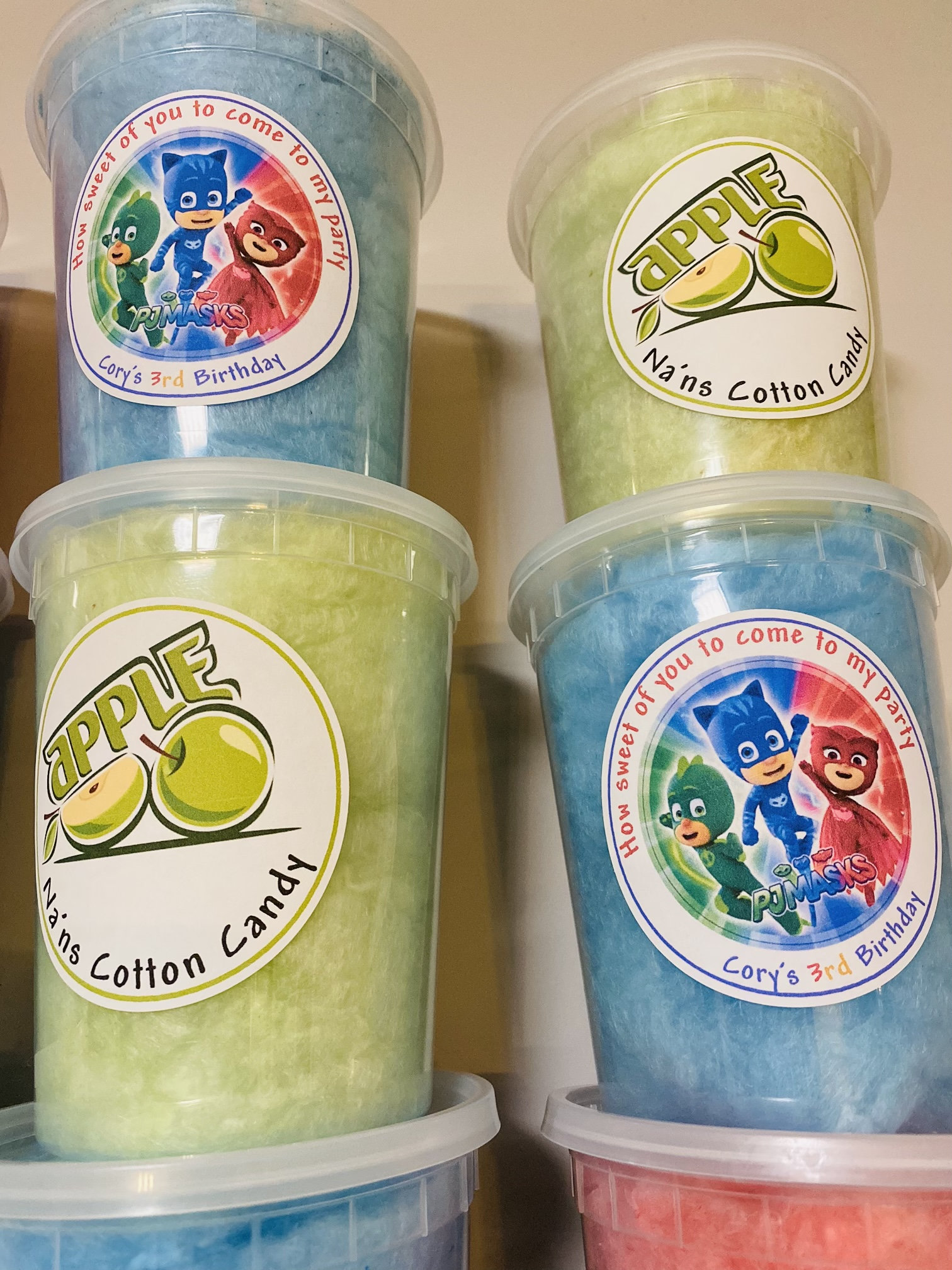 Package of 20 Cotton Candy Tubs 32oz different Flavors USA - Etsy