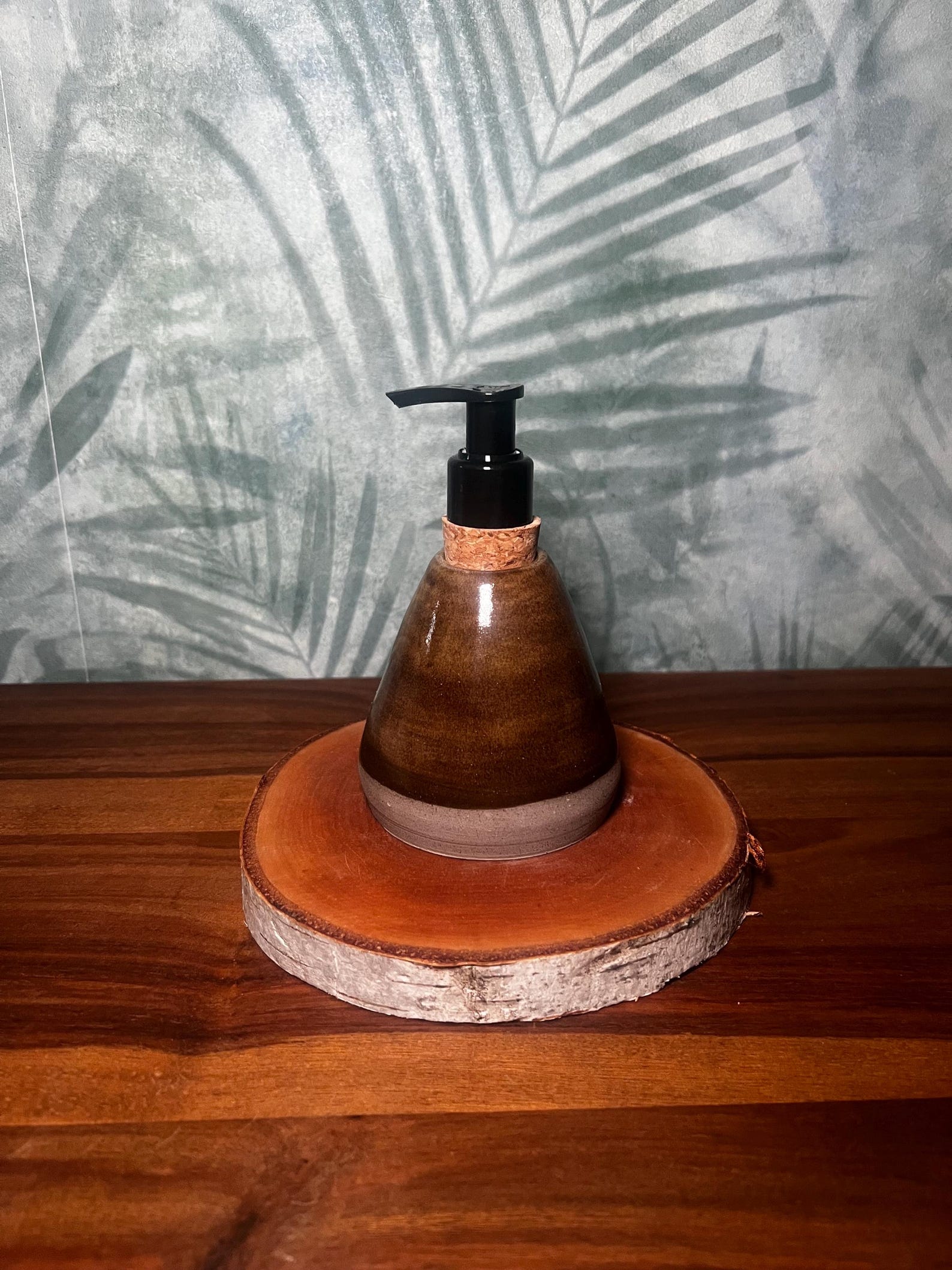 Pottery Soap Dispenser, Toothbrush Cup & Soap Dish / Ceramic Bathroom ...