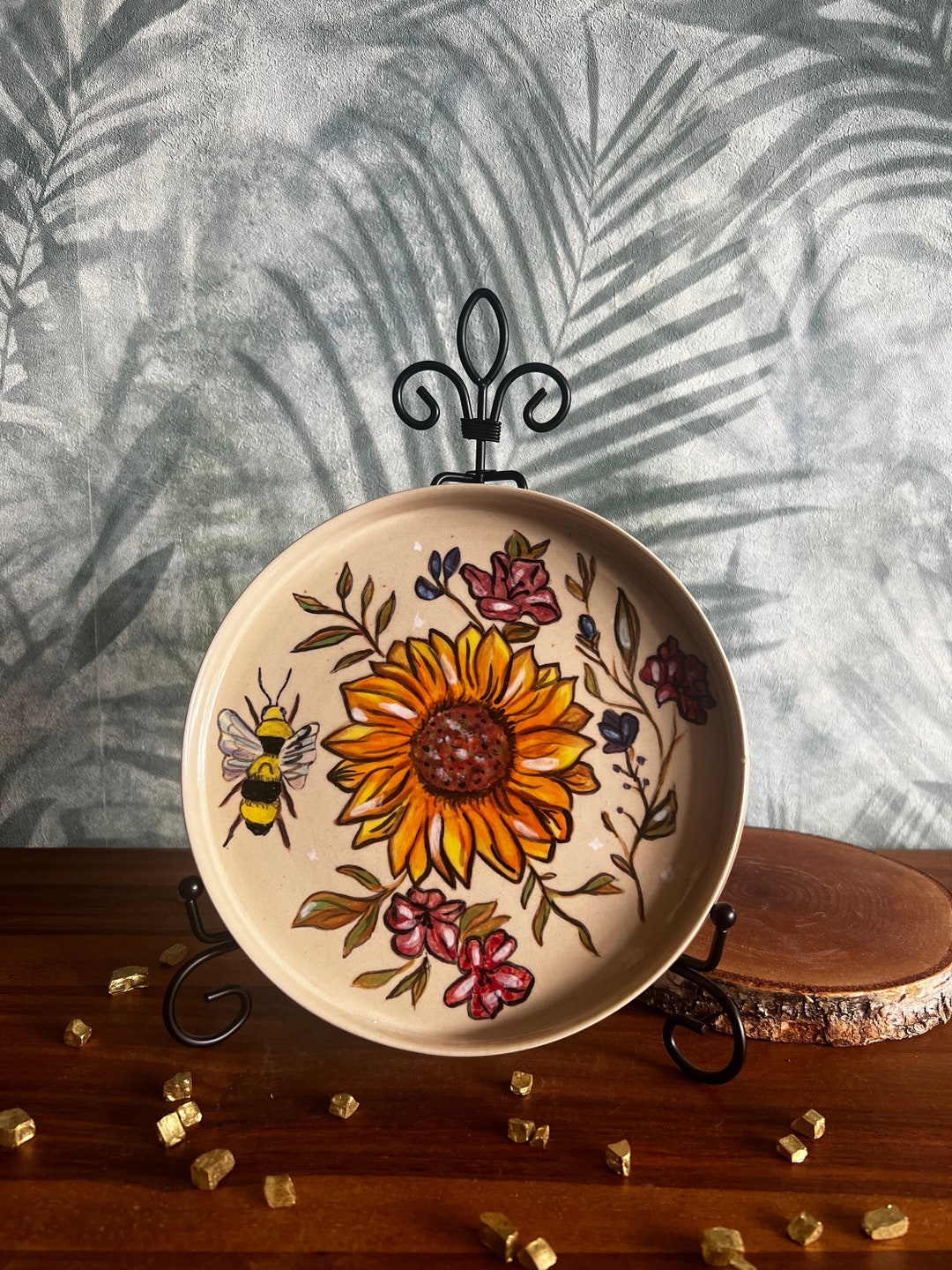 Unique Hand-painted Ceramic Plate – Artistic Design and Functionality ...