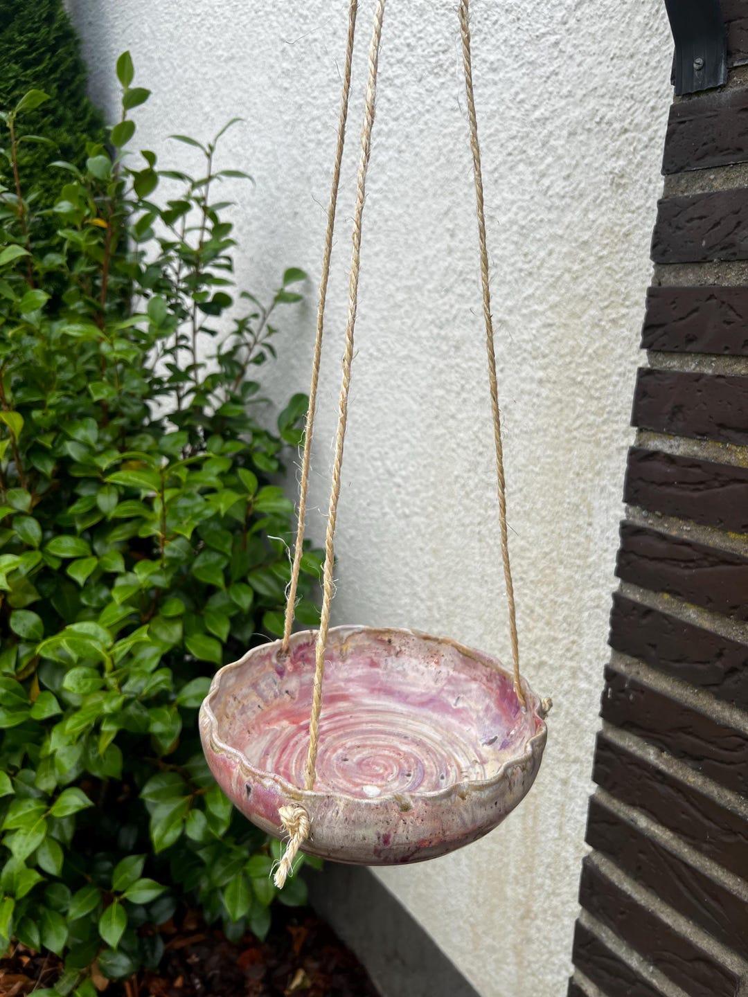 Ceramic Bird Bath / Bird Bath / Hanging Bird Bath / Handmade Ceramics ...