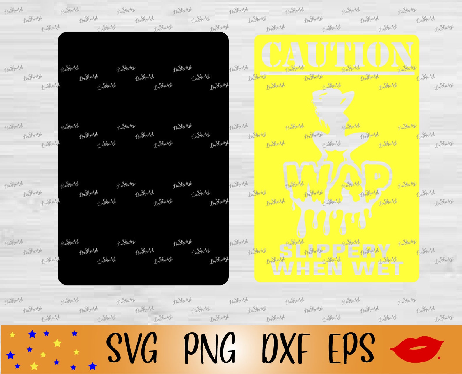 Caution Wap Slippery When Wet Svg-caution Labels Png-wap Sign - Etsy