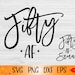 Fifty Af and Fifty Squad Svg-50th Birthday Shirt PNG-50 Years Old ...