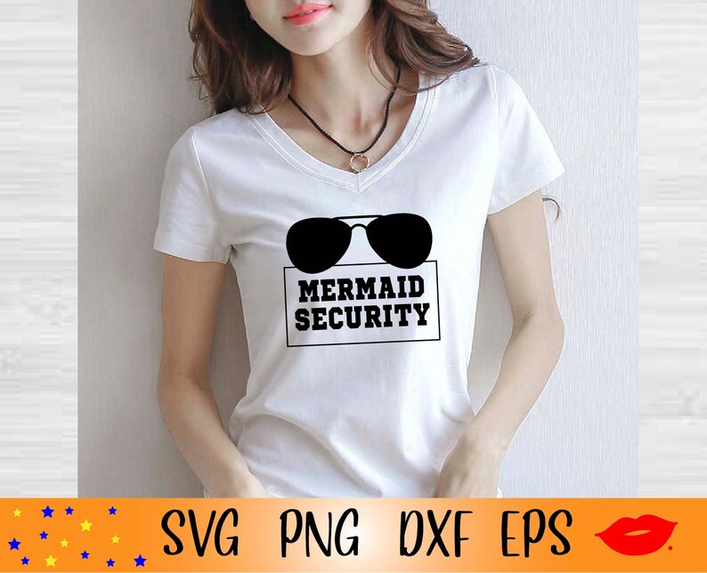 Mermaid Security Shirt SVG File-png Files for - Etsy
