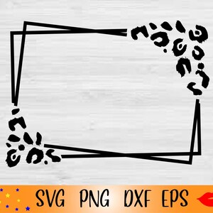 Square Frame With Cheetah Print Svg-animal Print Svg-personalize 9 ...