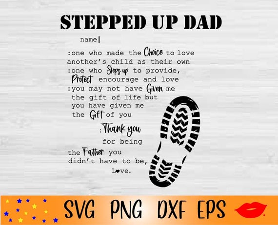 STEPPED UP DAD Svg-step Father Png-custom Step Dad Files for - Etsy