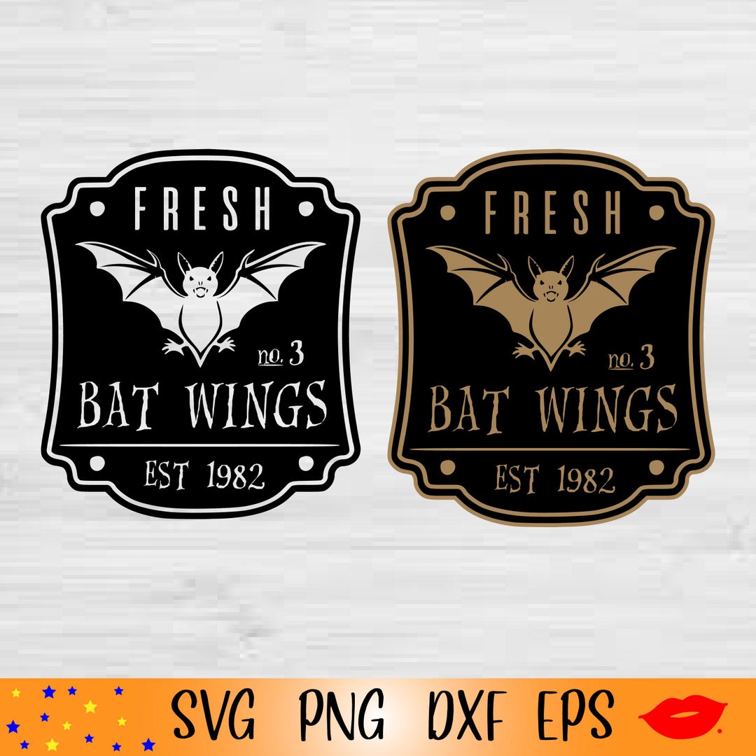 Fresh Bat Wings Labels Svg-halloween Potion Labels Png-witch's Bat ...