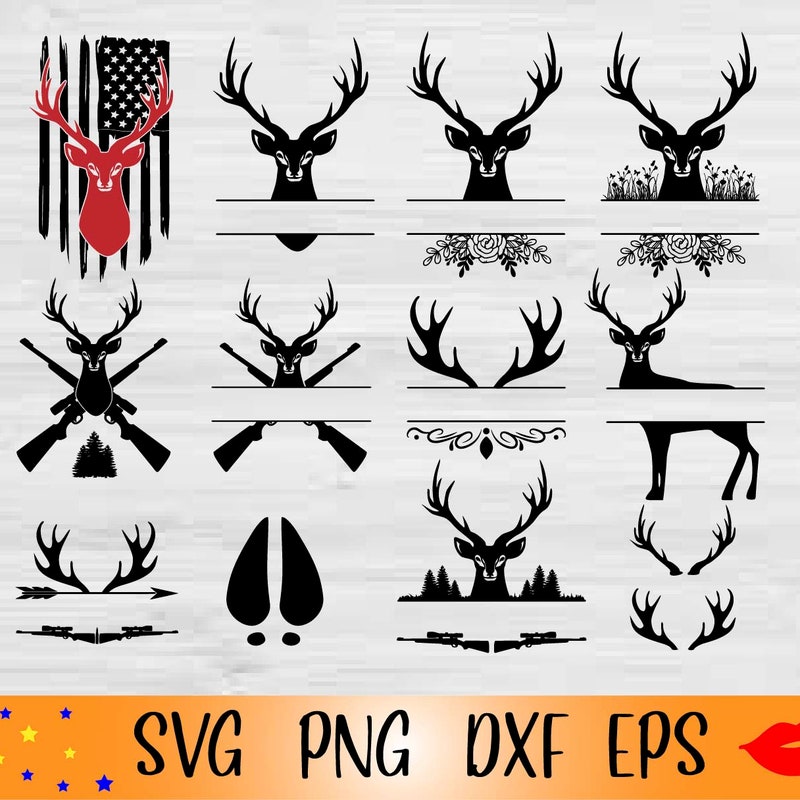 Deer Monogram Svg - Etsy