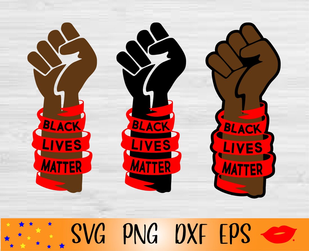 Black Lives Matter Hand Svg-black History Svg-blm Svg-fredom Hand PNG ...