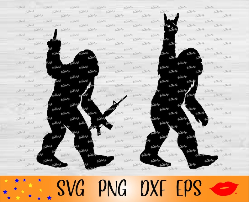 Bigfoot Middle Finger Bundle Svg-yeti Png-sasquatch Svg-bigfoot With ...