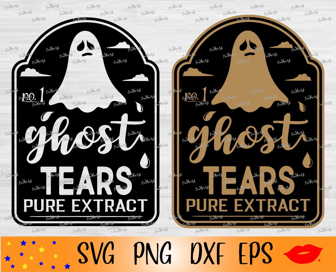 Ghost Tears PURE EXTRACT Svg-halloween Ghost Potion Labels Png-files ...