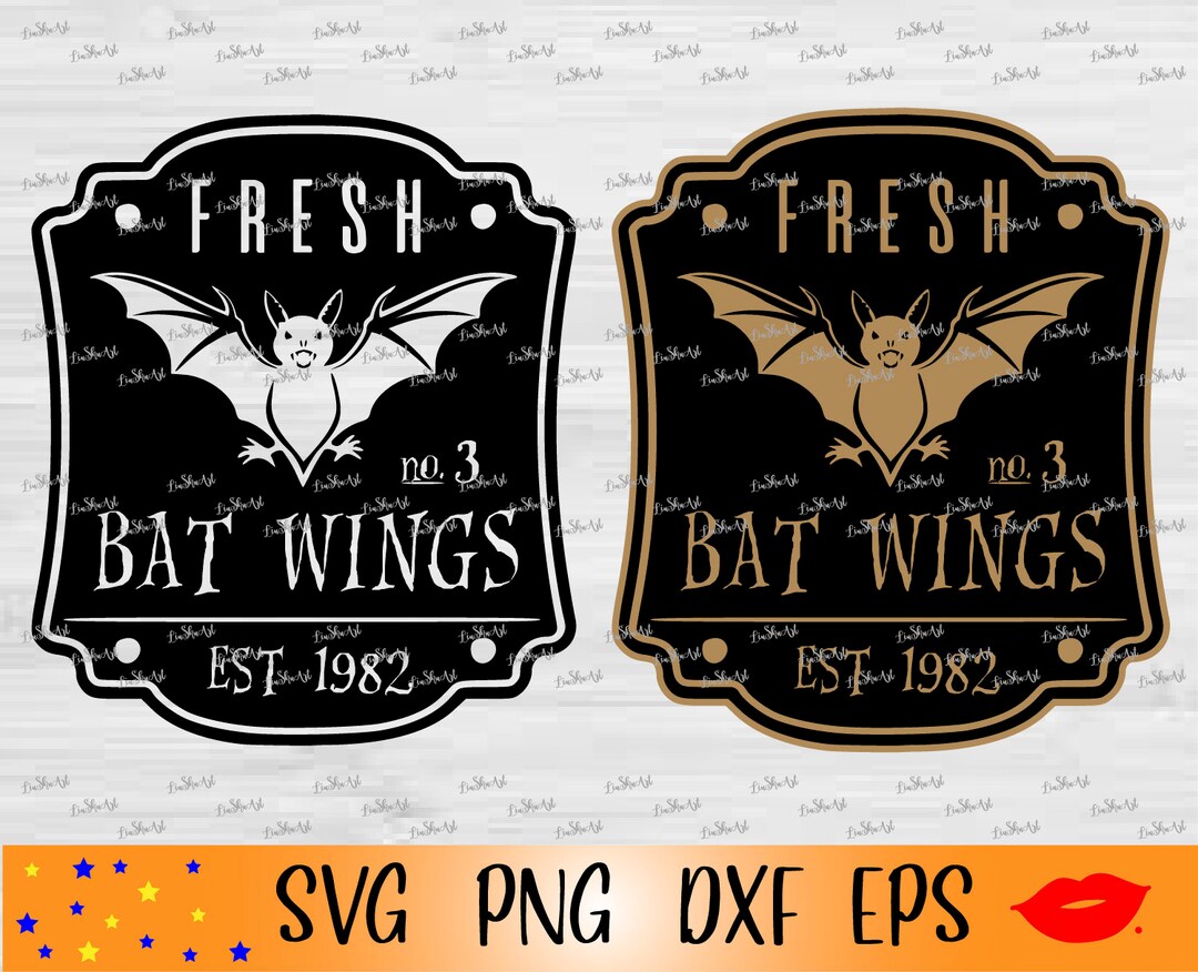 Fresh Bat Wings Labels Svg-halloween Potion Labels Png-witch's Bat ...