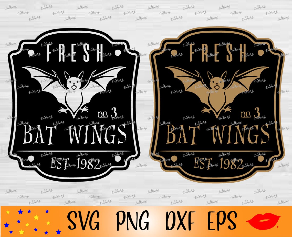 Fresh bat wings labels SVG-Halloween potion labels | Etsy