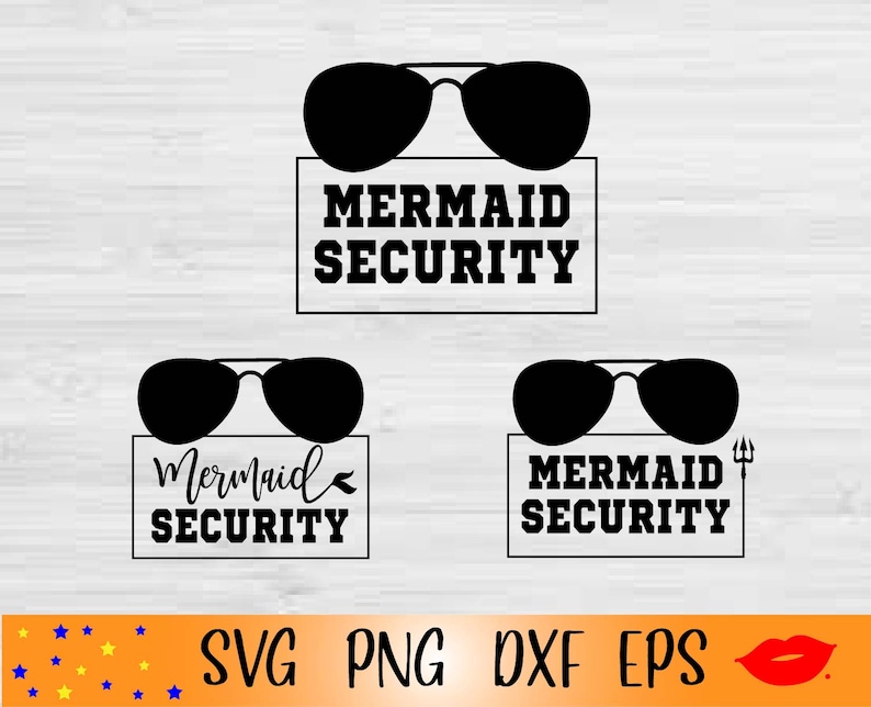 Mermaid Security Shirt SVG File-png Files for - Etsy