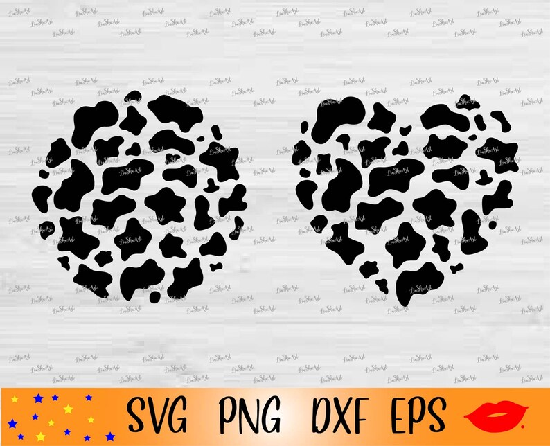 Cow Circle Monogram Bundle SVG-COW Frame Circle Png-cow Print Element ...