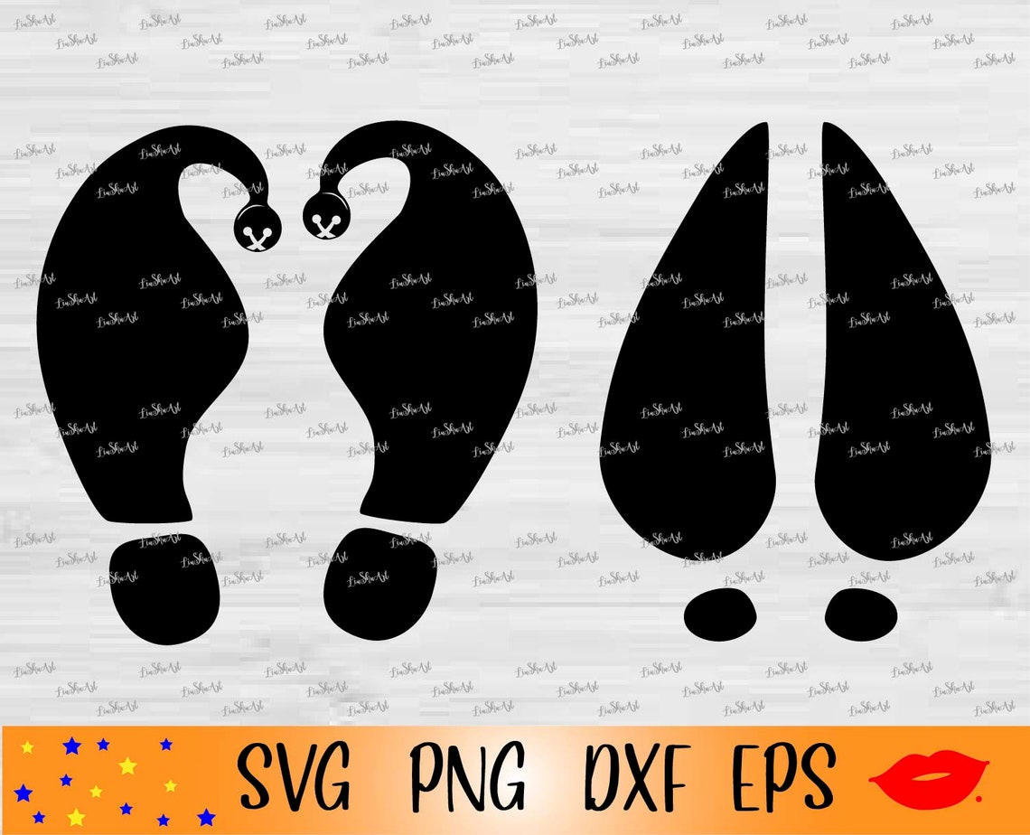 Santa Footprint Svg-reindeer Footprint Svg-elf Footsteps - Etsy