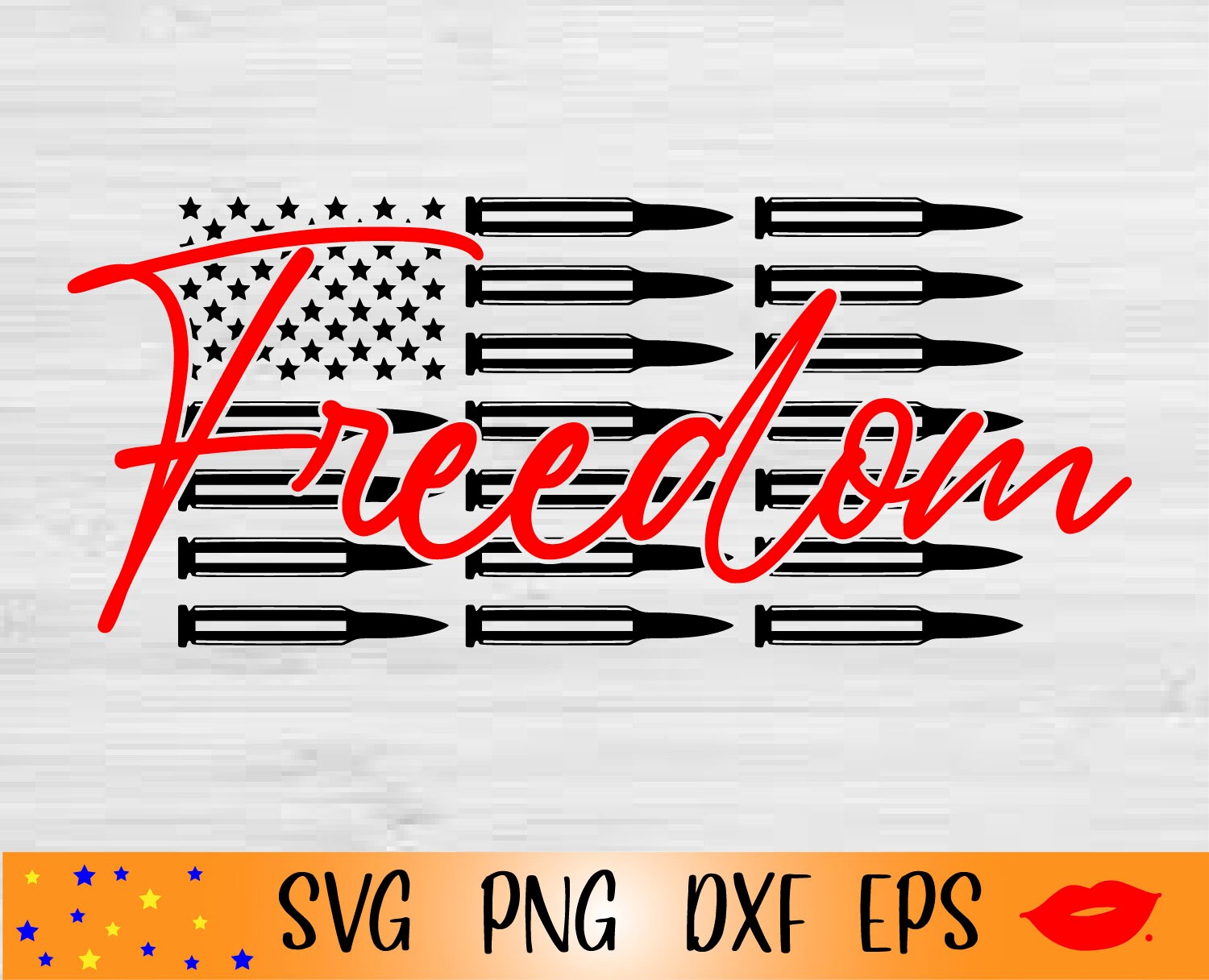 FREEDOM Bullets Flag Svg-military Bullet Flag Png-freedom - Etsy