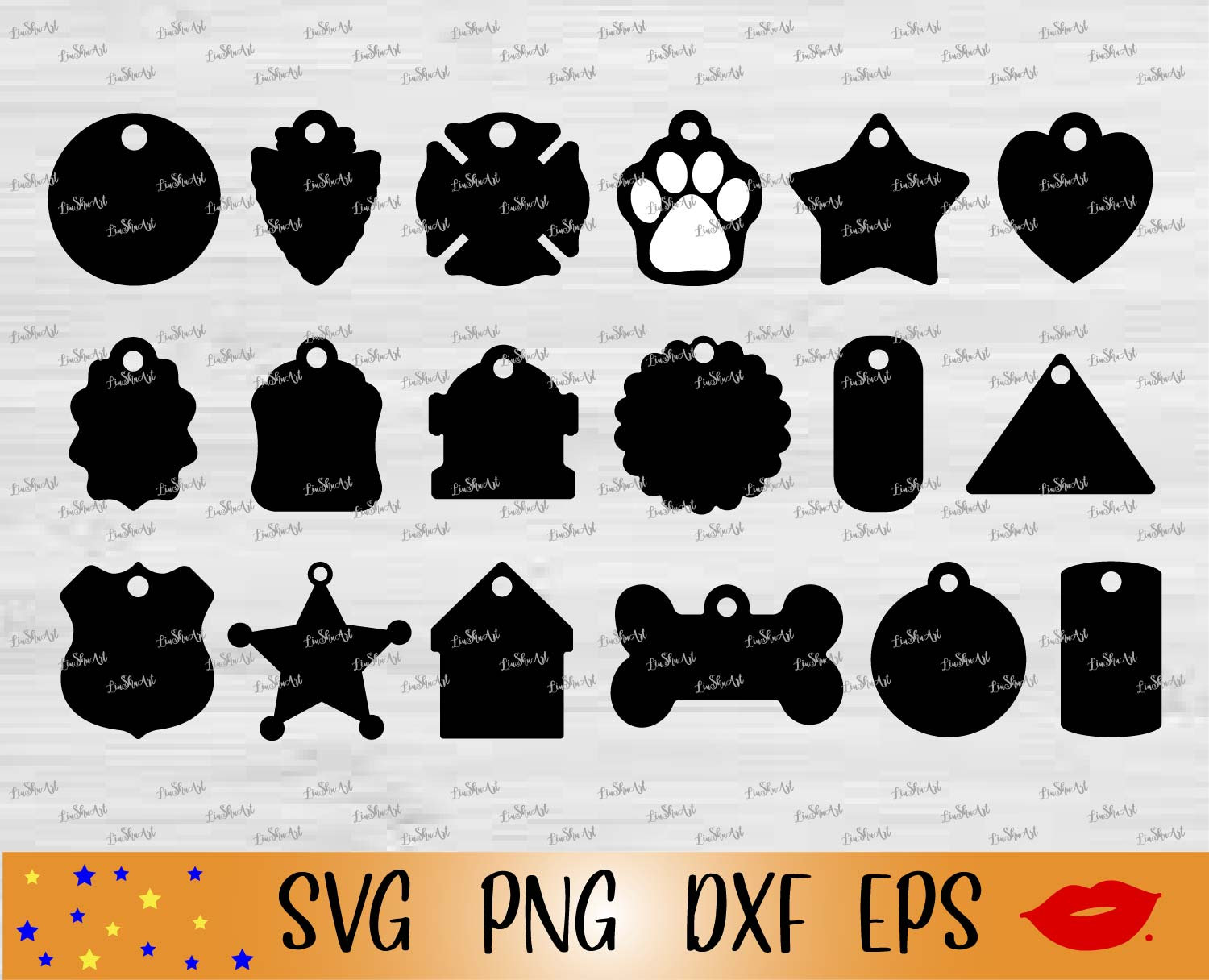Dog Collar Tag Clipart