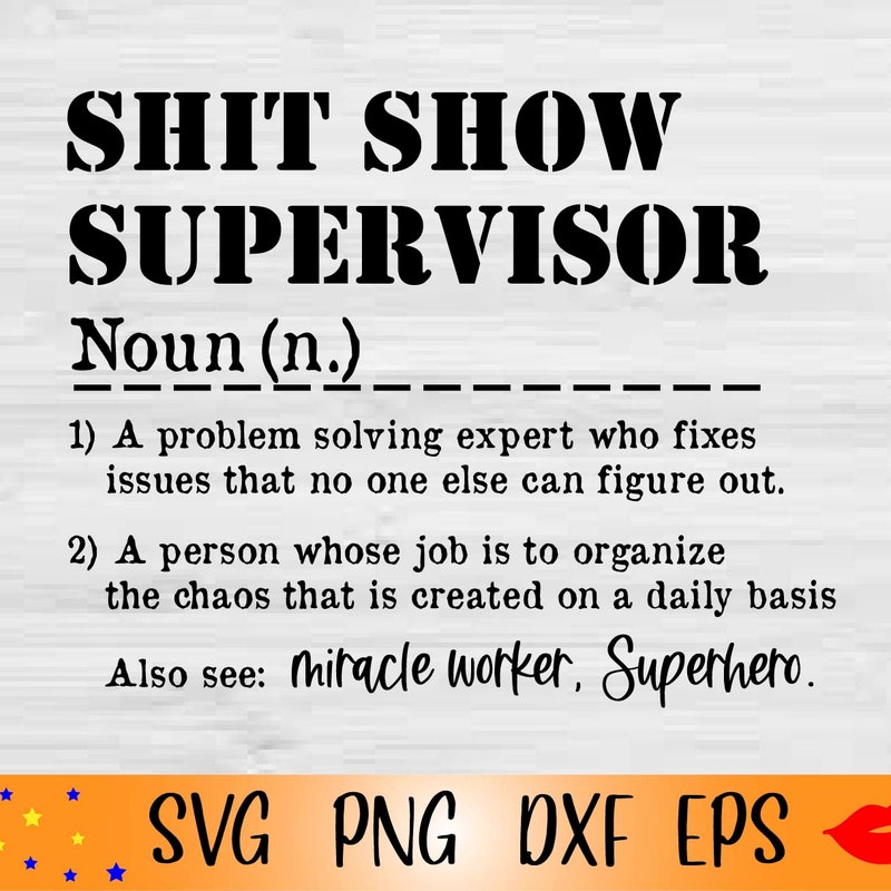 Funny Supervisor Svgs - Etsy