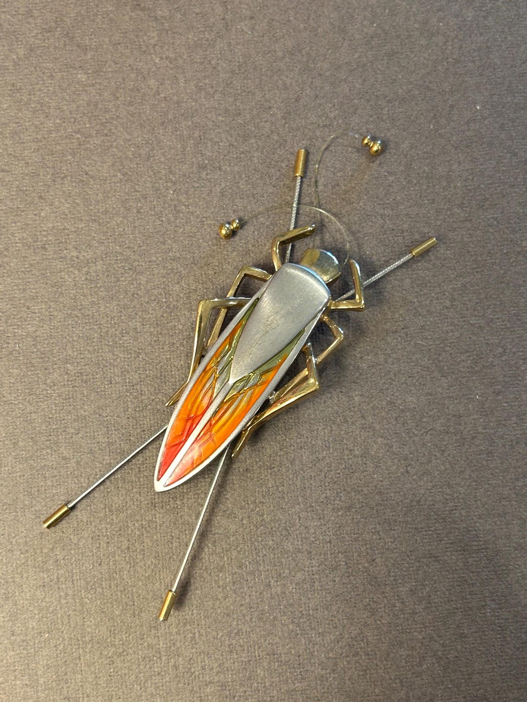 Vintage Pierre Lang Insect Brooch – Gold-tone With Enamel Wings - Etsy