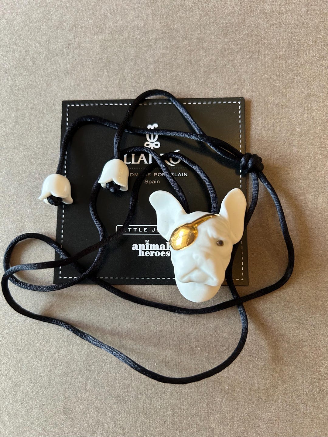 Lladró Porcelain Bulldog Pendant Necklace – Animal Heroes Collection ...