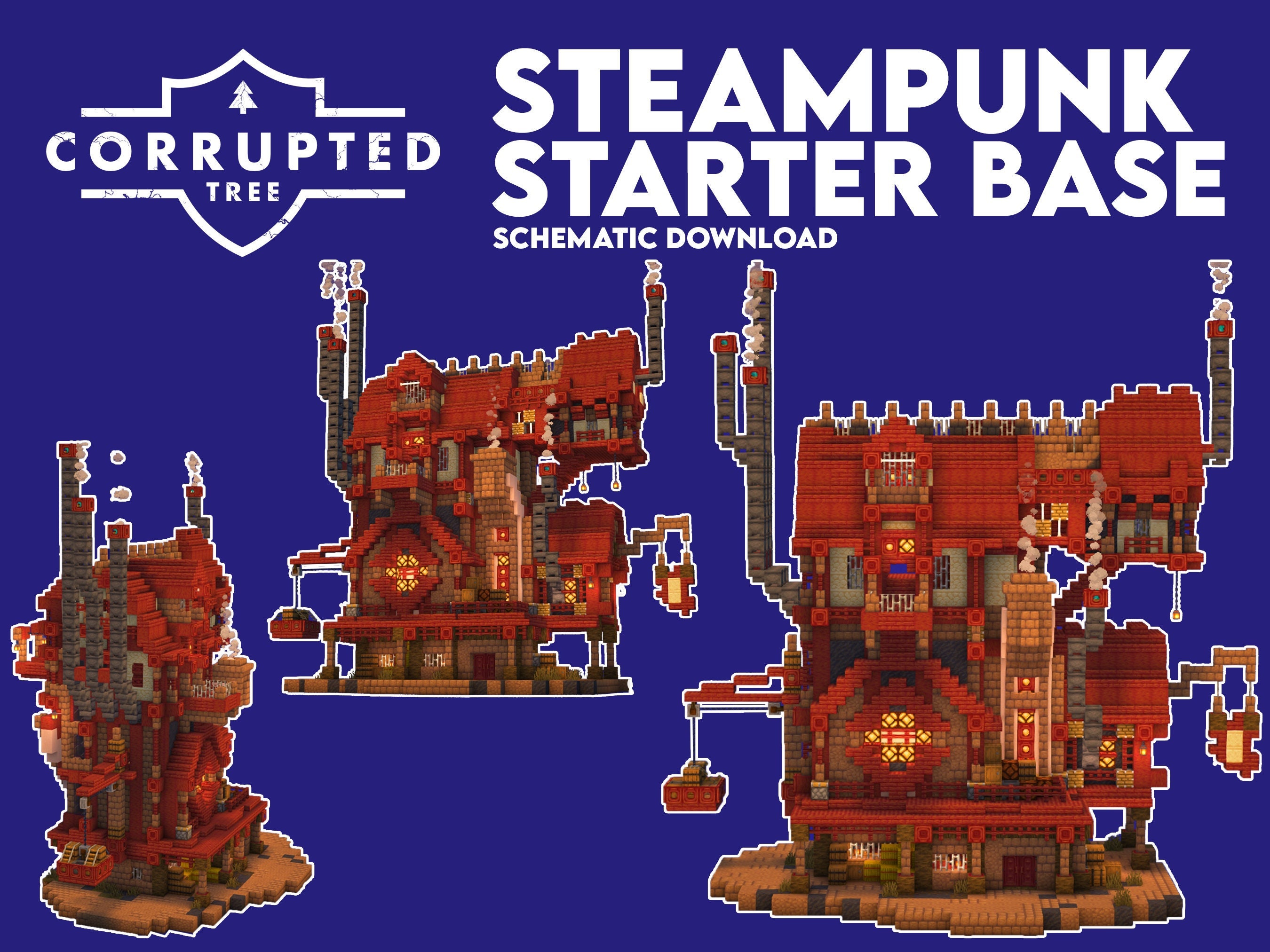 Minecraft Steampunk Airship Schematic