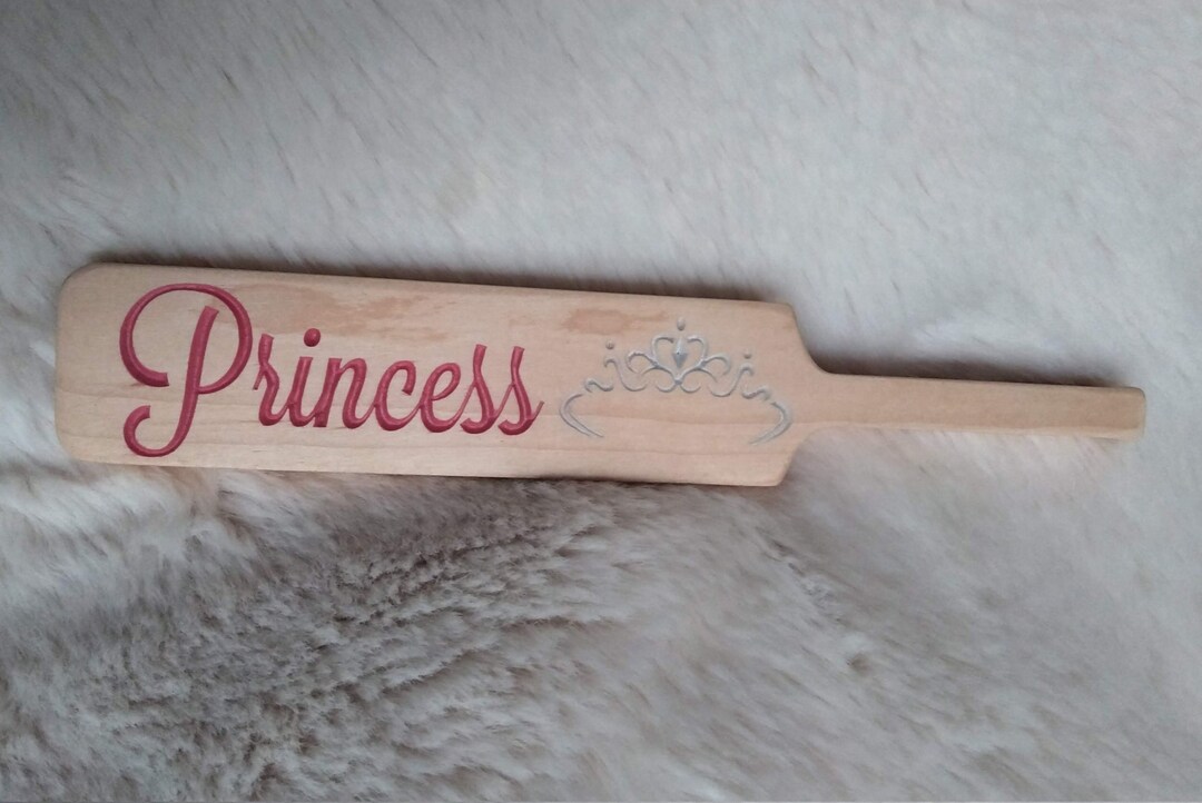 Princess Paddle BDSM Wood Paddle Kink Fetish Spanking - Etsy