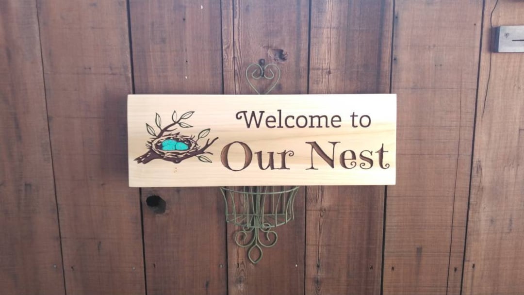 Welcome to Our Nest Sign, Welcome Sign, Home Sign, Nest Sign, Bird Nest ...