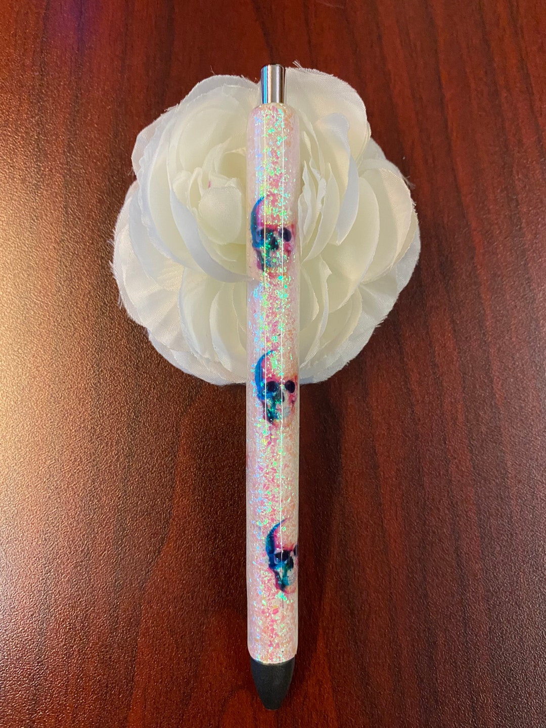 Skull Pen Glitter Skull Pen Skull Face Pen Inkjoy Gel Pen - Etsy