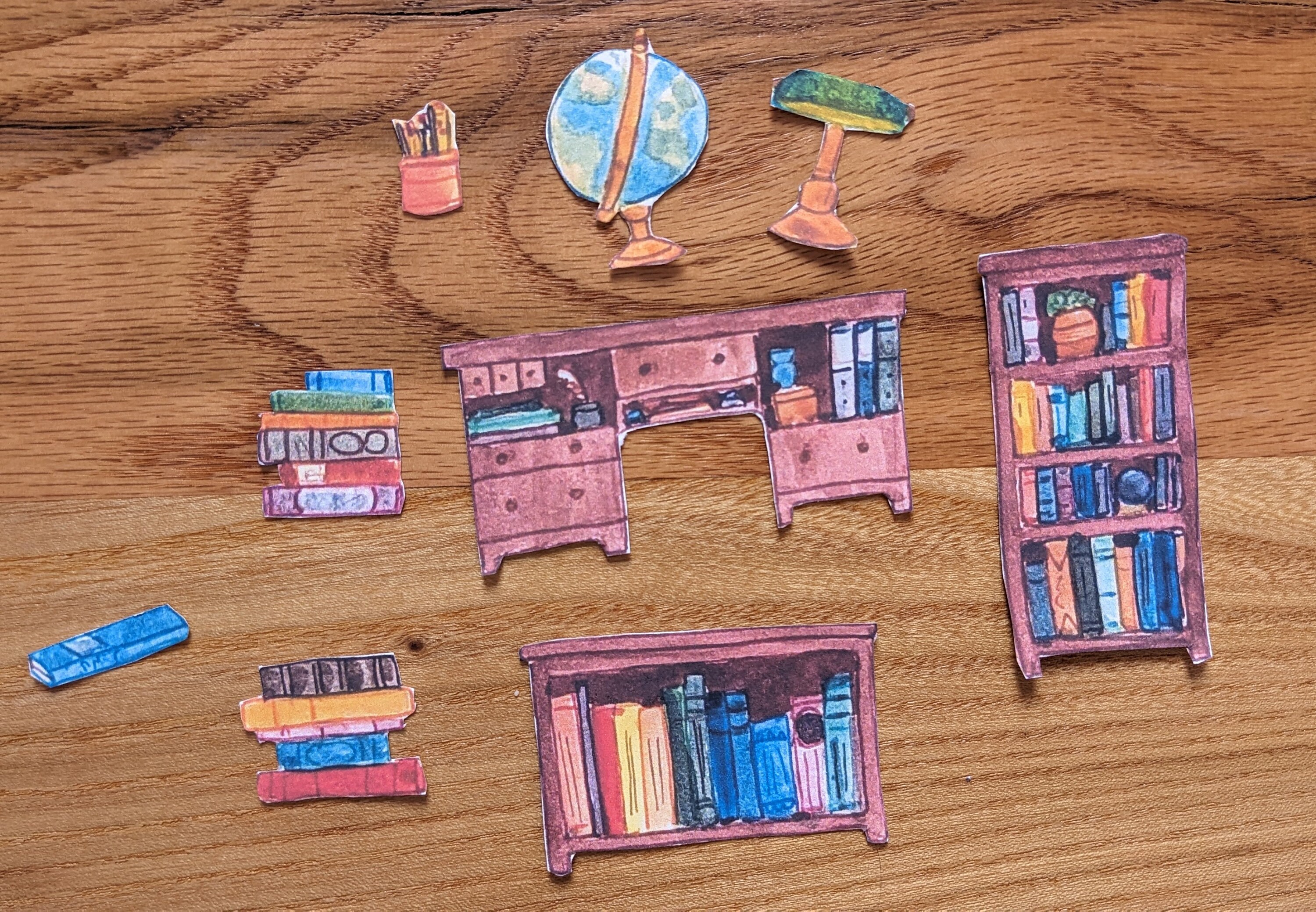 Bear Librarian, Paper Doll Printable Activity, Diy Craft Toy, 25 Pieces ...