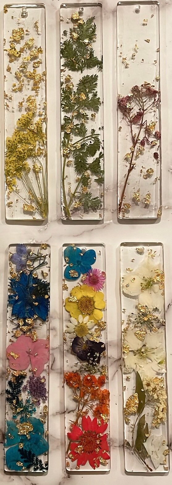 Floral Bookmarks (4) - Etsy