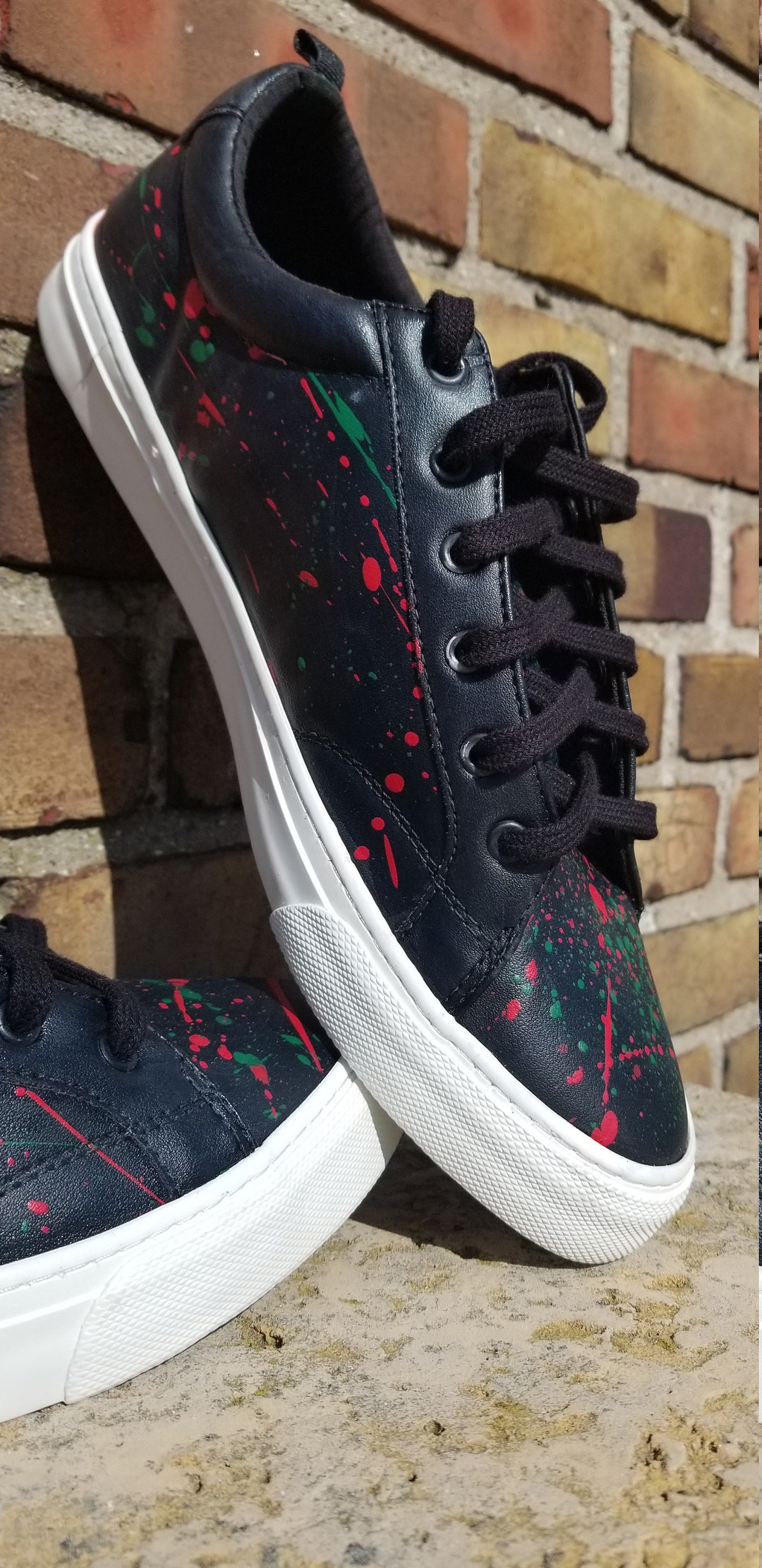 Paint Splatter Custom Sneakers Men's 11 - Etsy