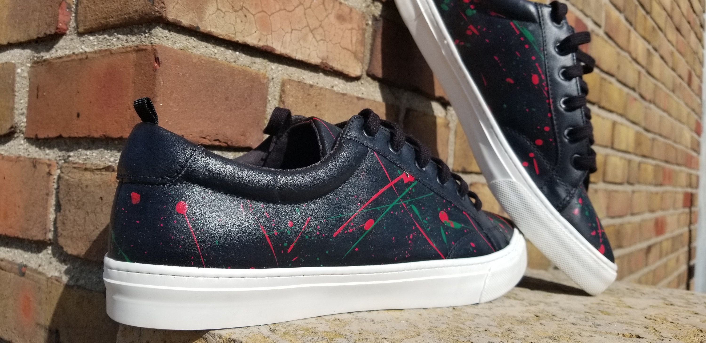 Paint Splatter Custom Sneakers Men's 11 - Etsy