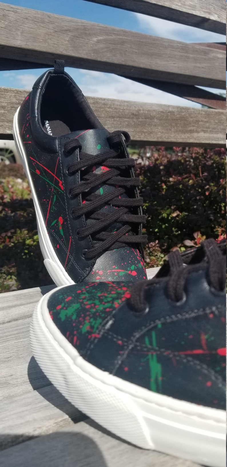 Paint Splatter Custom Sneakers Men's 11 - Etsy