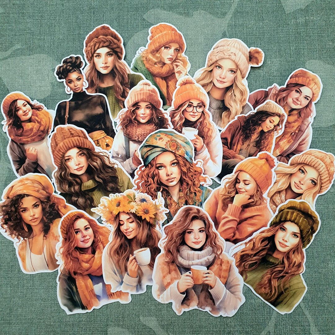 October Girls Cutouts Paper Dolls for Journaling, Scrapbooking, Bujo - Etsy