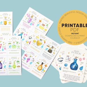 Fairy Potion Recipe Cards Printable | Magic Sensory Play for Kids ...