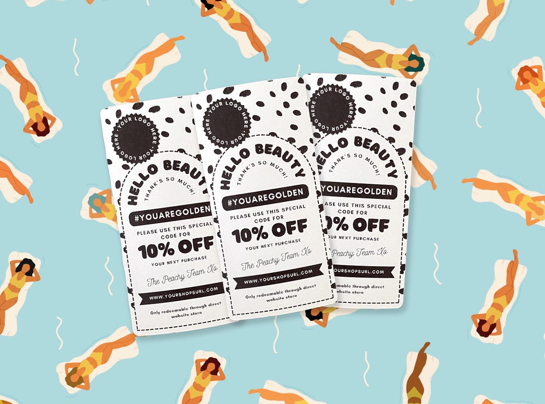 Editable Coupon Template: Small Business Packaging (canva Template) - Etsy