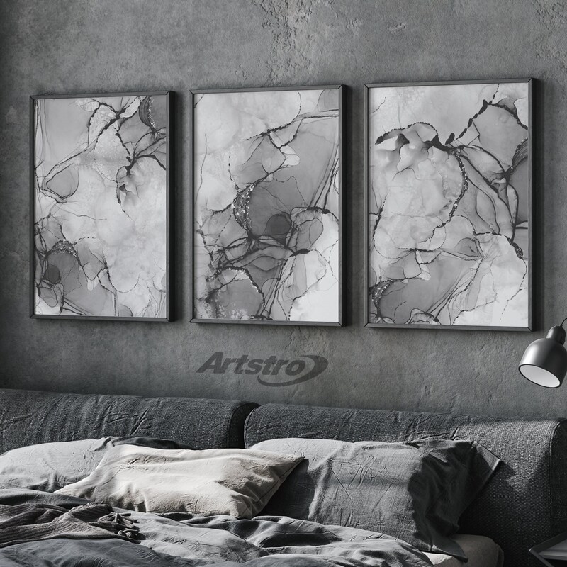 Grey Wall Art - Etsy UK