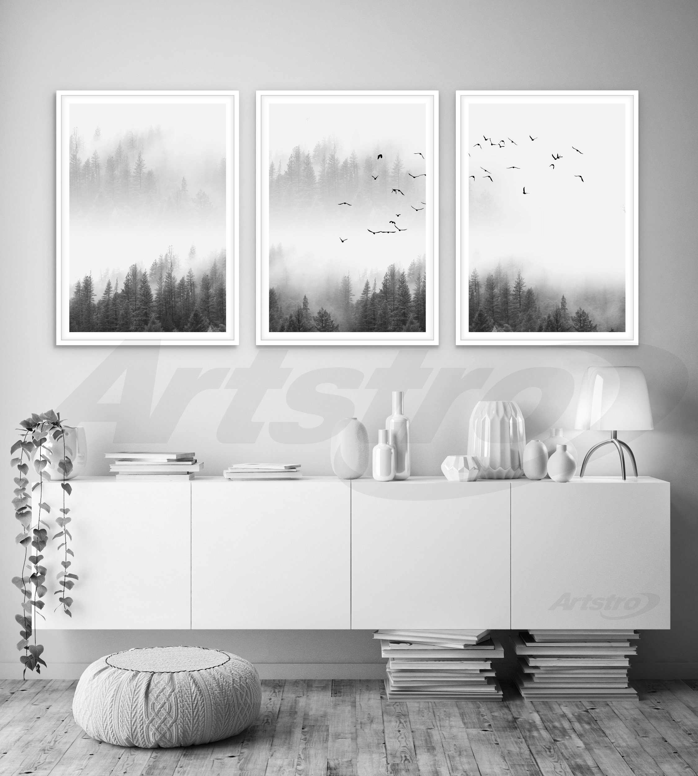 Forest Prints Set of 3 Print Poster Forest 3 Piece Set Nordic - Etsy UK