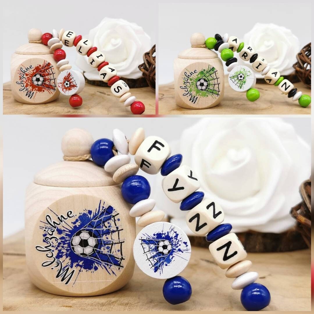 Tooth Box Milk Tooth Box With Name Soccer Teeth Gift School Enrollment ...